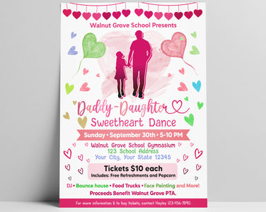 Customizable Dad and Daughter Dance Flyer | Father and Daughter ...