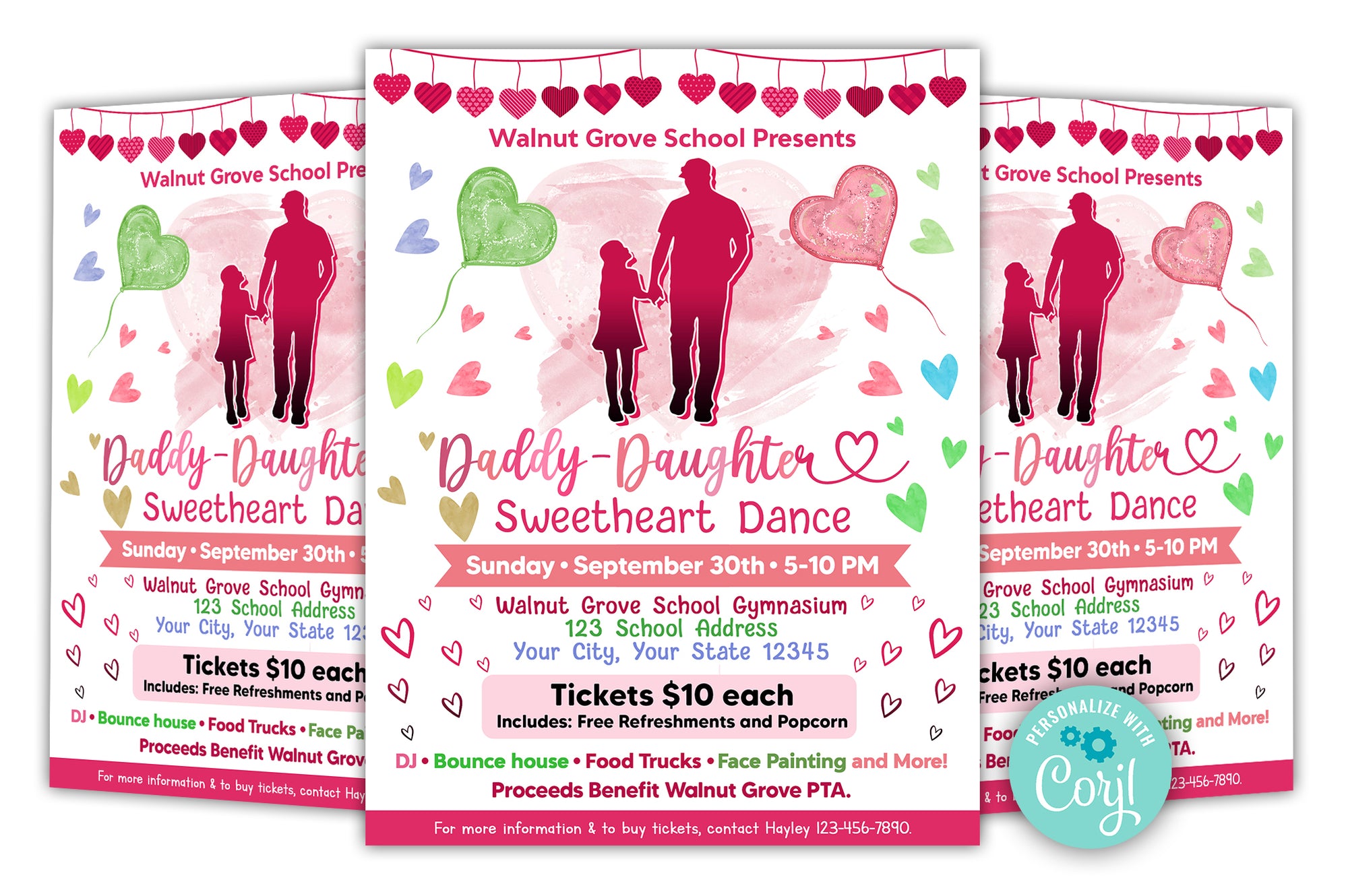 Customizable Dad and Daughter Dance Flyer | Father and Daughter ...