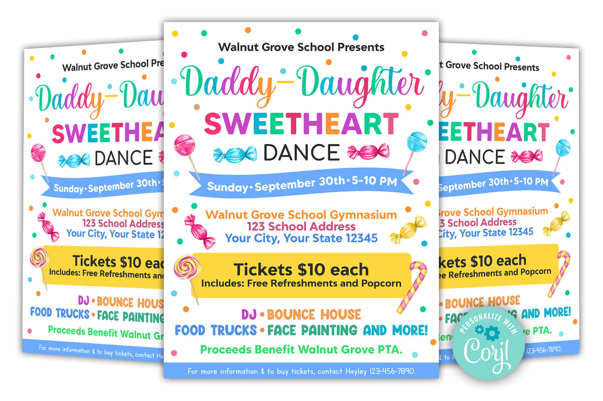 DIY Daddy and Daughter Sweetheart Dance Flyer | Father and Daughter ...