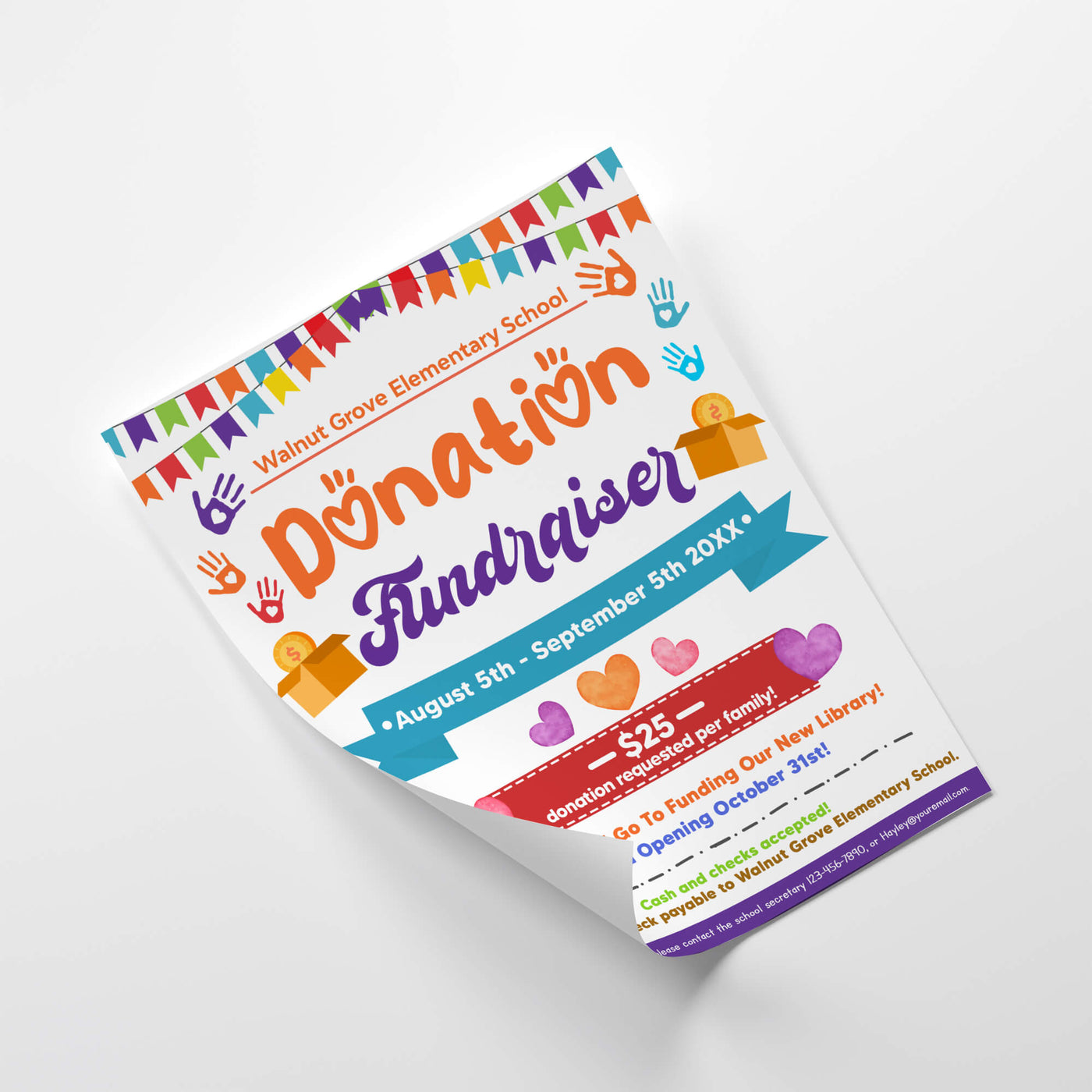 DIY Donation Fundraiser Flyer | Editable Fundraising Flyer Template ...