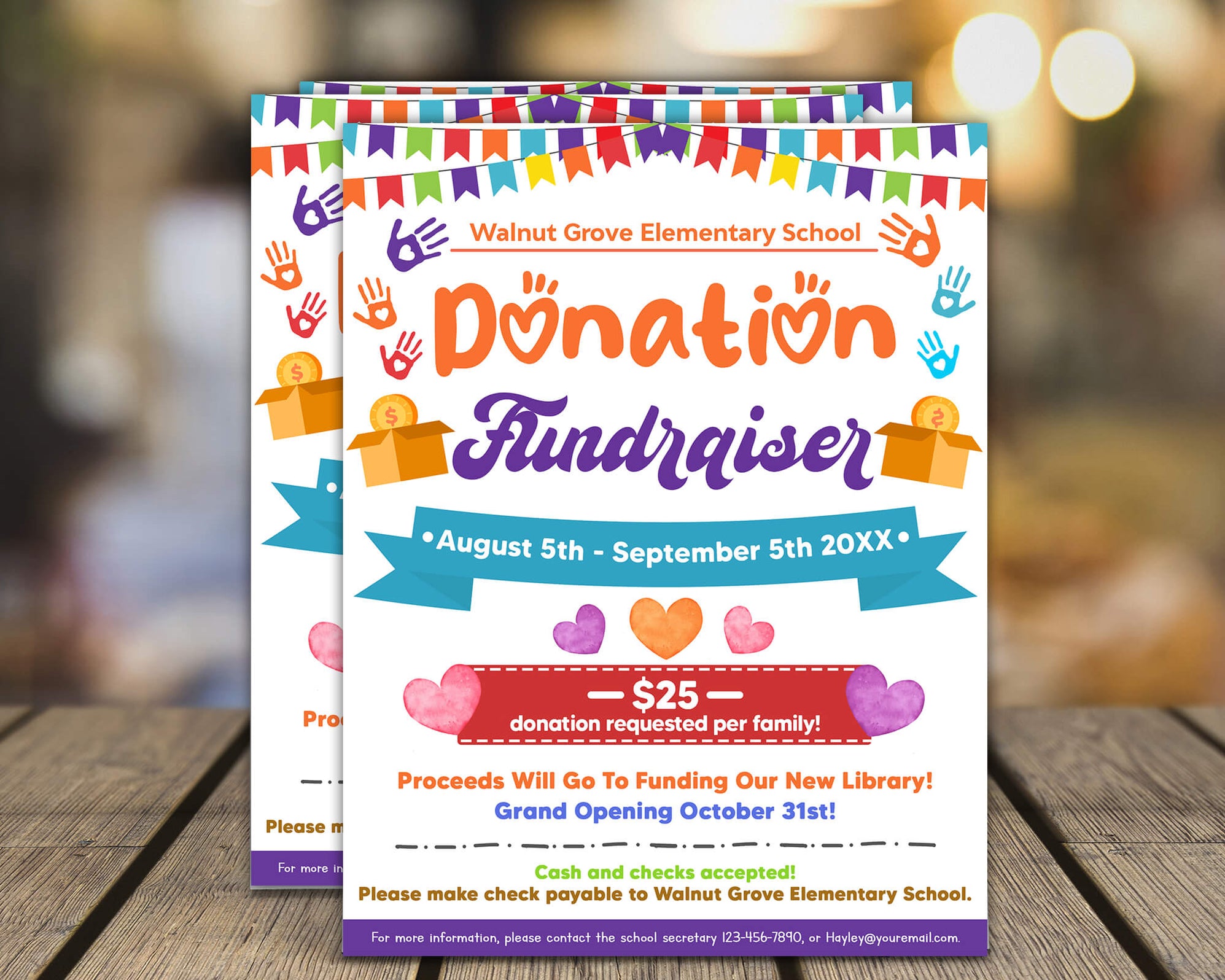 DIY Donation Fundraiser Flyer | Editable Fundraising Flyer Template ...