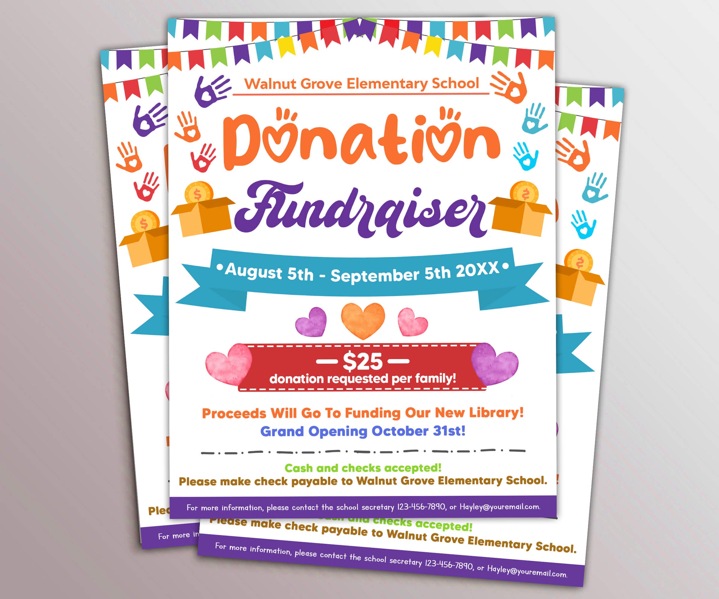 DIY Donation Fundraiser Flyer | Editable Fundraising Flyer Template ...