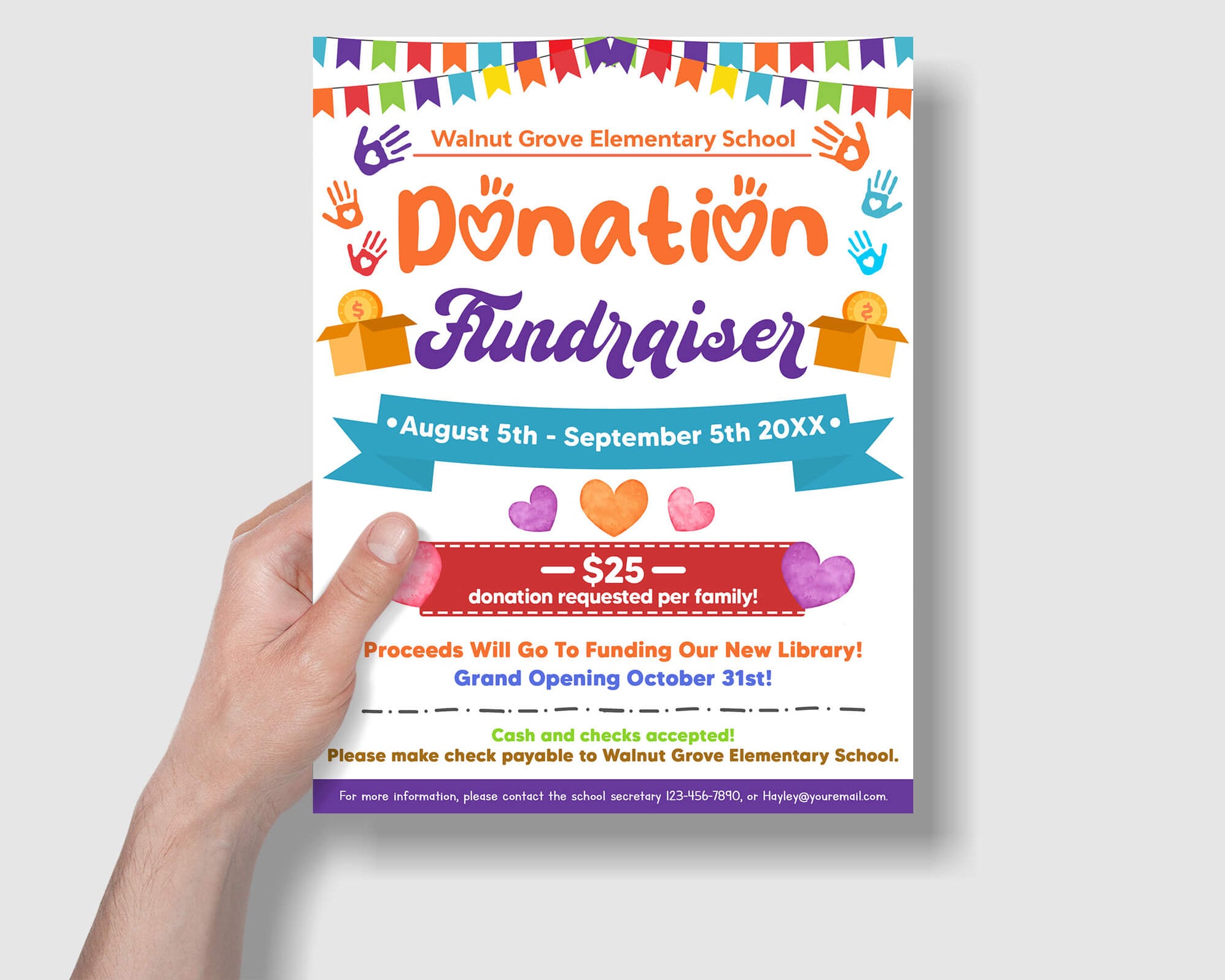 DIY Donation Fundraiser Flyer | Editable Fundraising Flyer Template ...