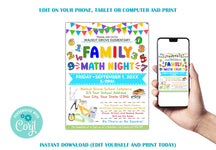 DIY Editable Family Math Night Flyer Template — Posh Park
