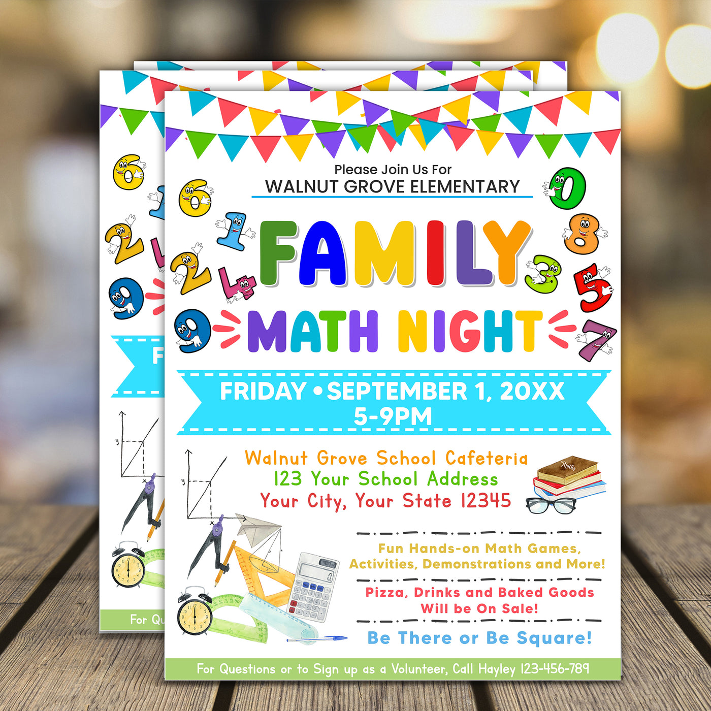 DIY Editable Family Math Night Flyer Template — Posh Park