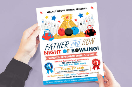 Customizable Father and Son Night of Bowling | Father and Son ...