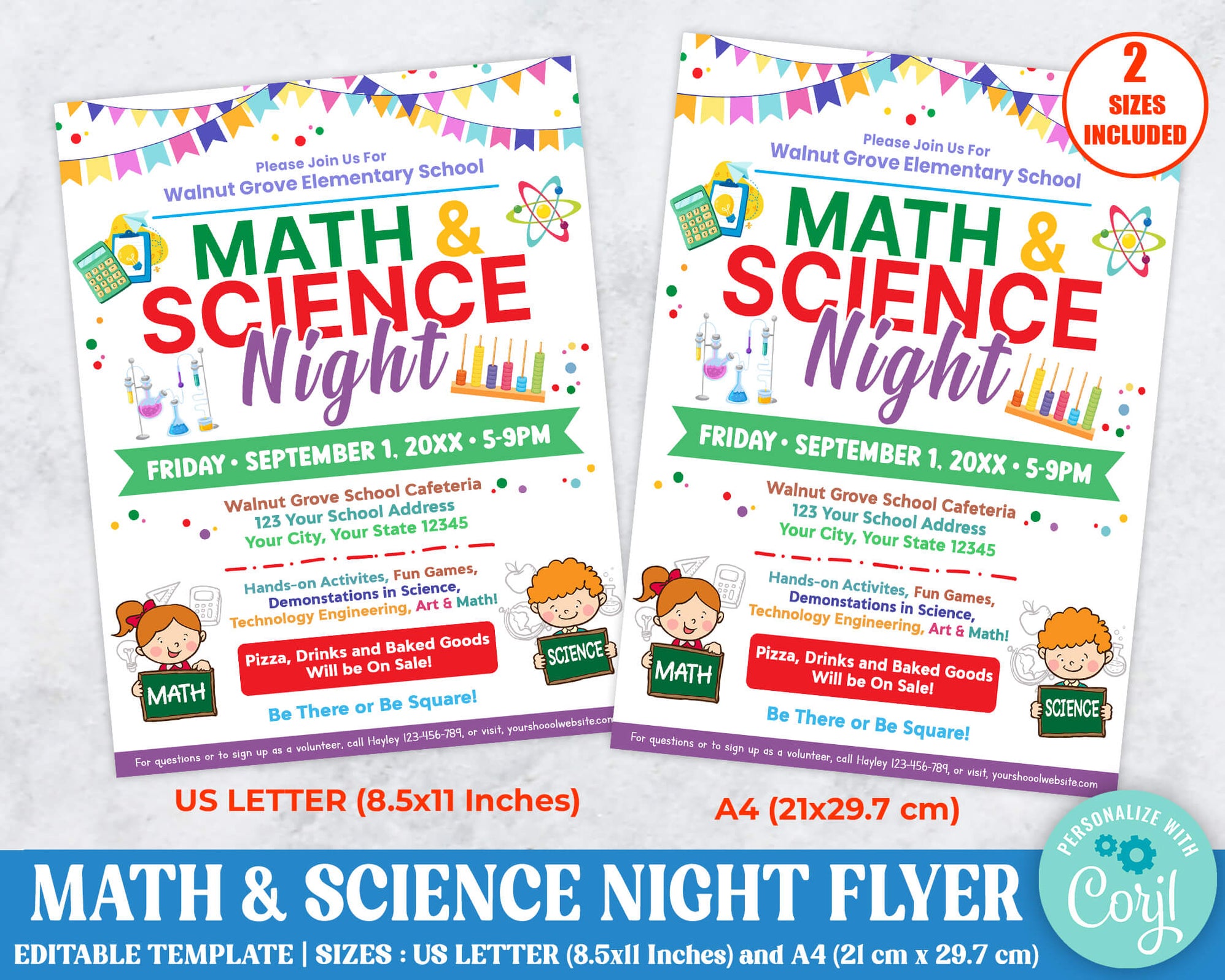 DIY Math and Science Night Flyer | Mathematics and Science Fundraiser ...