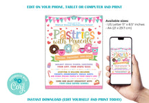 Editable Pastries With Parents Fundraiser Flyer | PTO PTA Fundraising ...