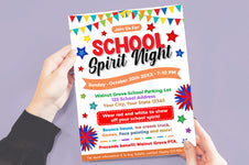 Editable School Spirit Night and Event Flyer Template - Posh Park
