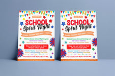 Editable School Spirit Night and Event Flyer Template - Posh Park