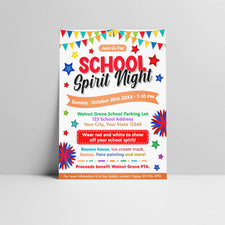 Editable School Spirit Night and Event Flyer Template - Posh Park