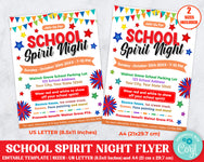 Editable School Spirit Night and Event Flyer Template - Posh Park