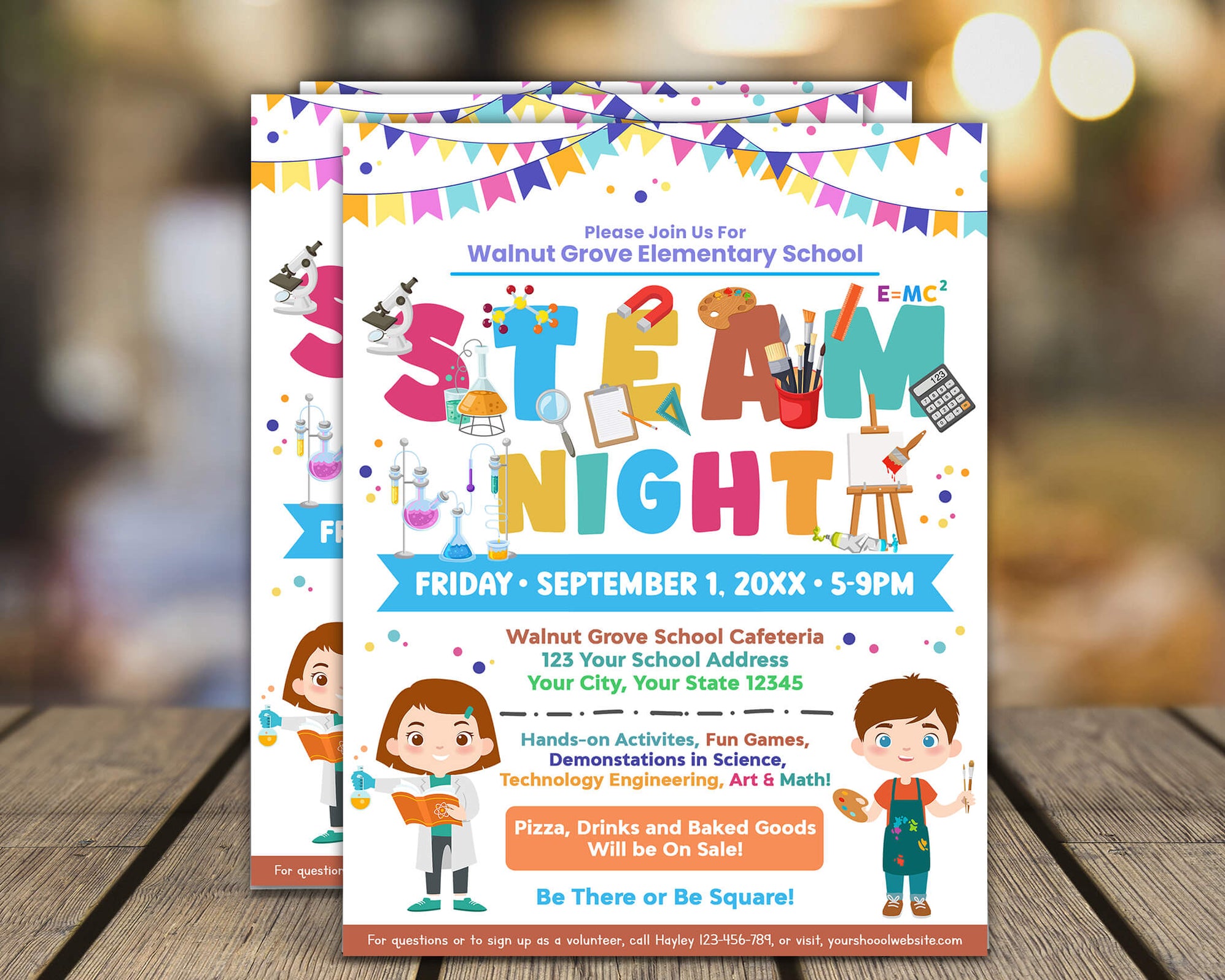 DIY STEAM Night Flyer | Science Tech Engineering Art Math Fundraiser ...
