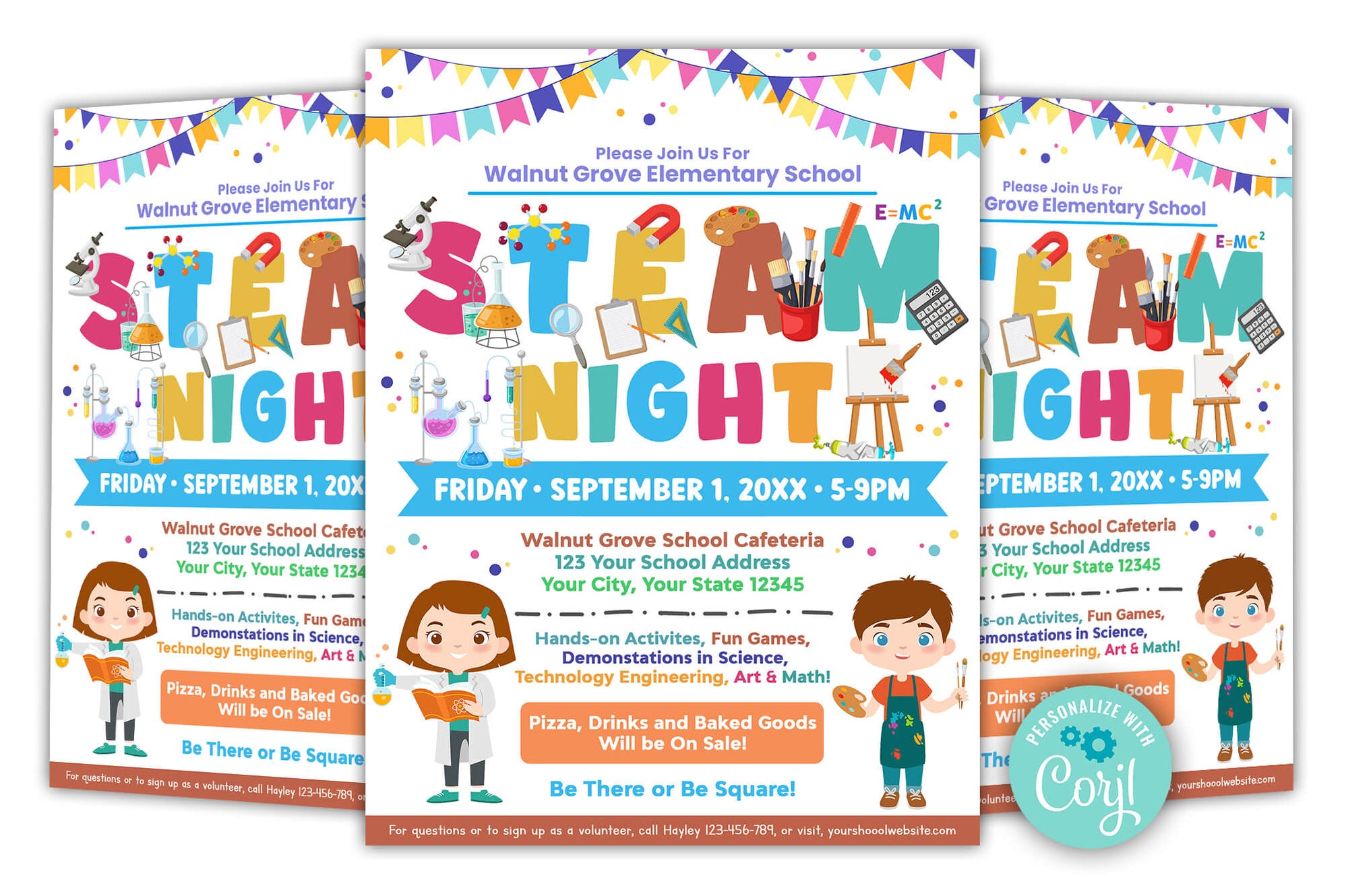 DIY STEAM Night Flyer | Science Tech Engineering Art Math Fundraiser ...