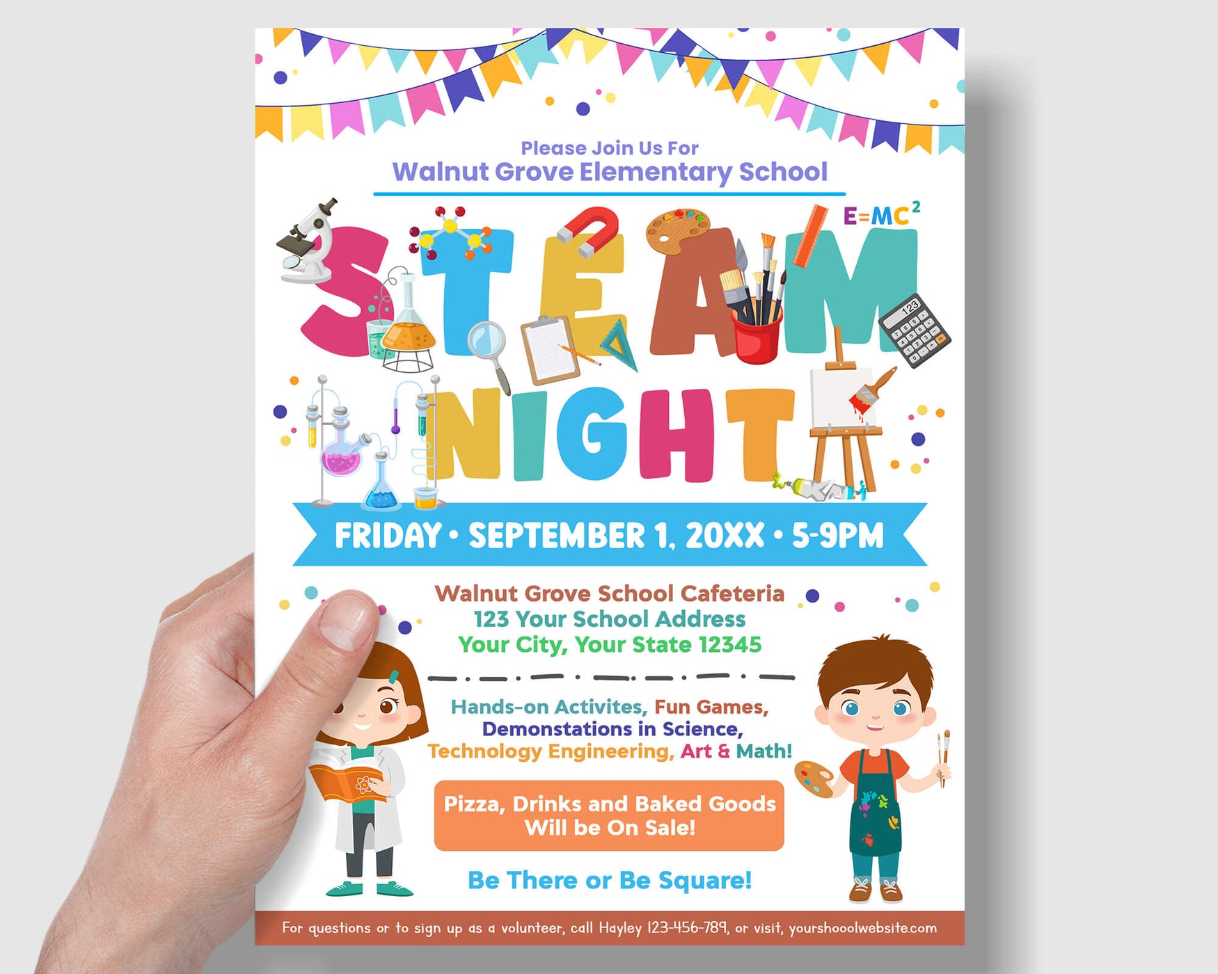 DIY STEAM Night Flyer | Science Tech Engineering Art Math Fundraiser ...