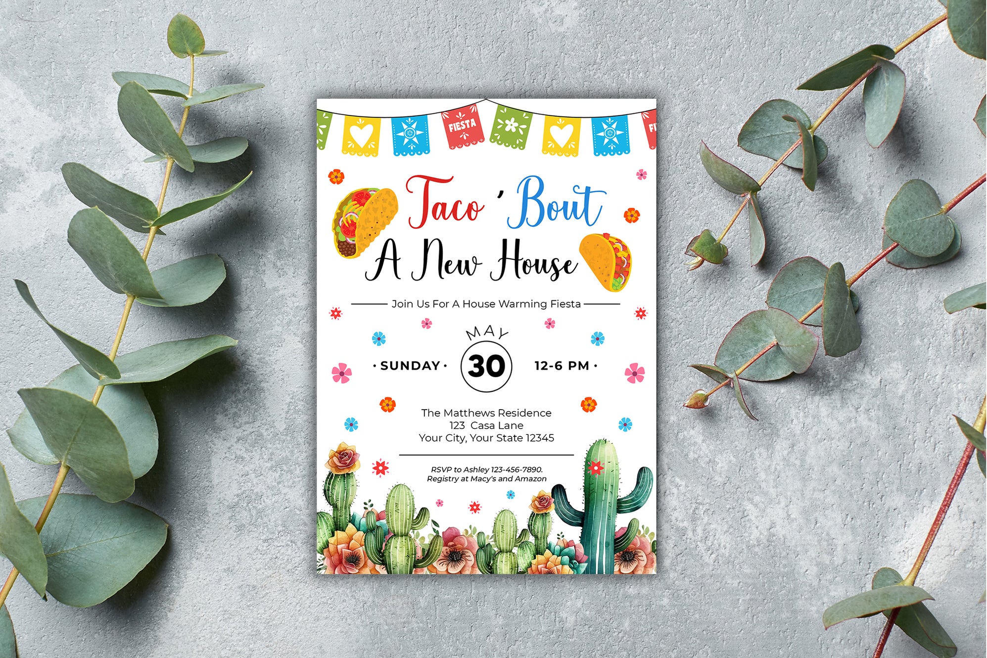 Customizable Taco Bout A New House Invitation | Fiesta Themed House ...