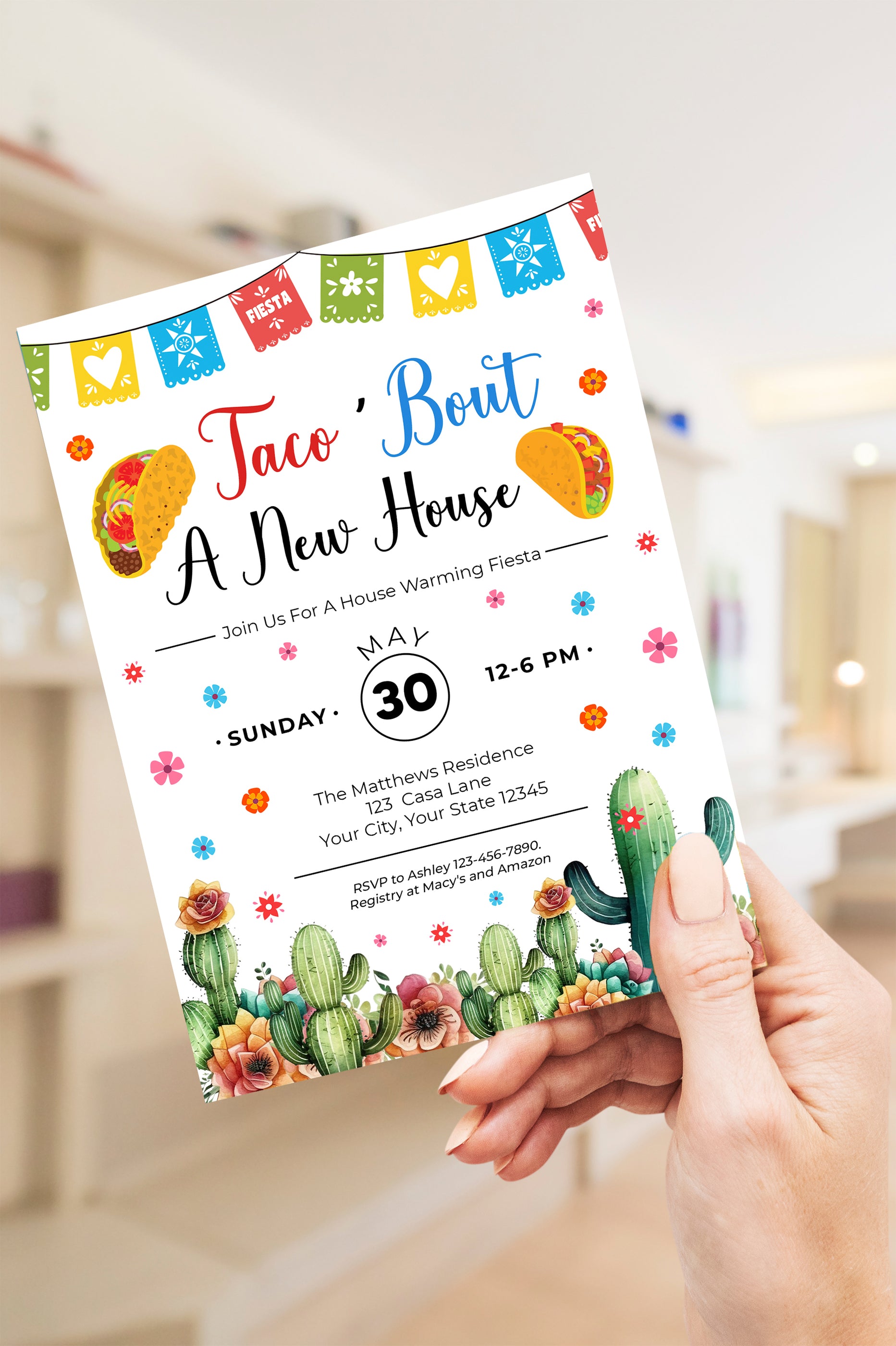 Customizable Taco Bout A New House Invitation | Fiesta Themed House ...