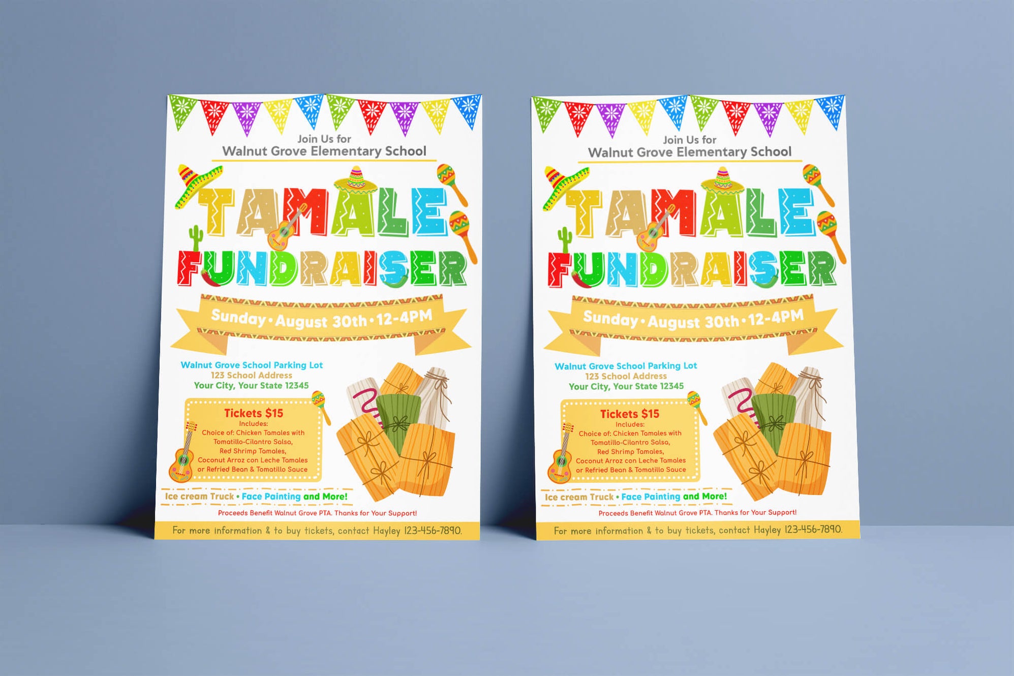Editable Tamale Fundraiser Event Flyer Template - Posh Park