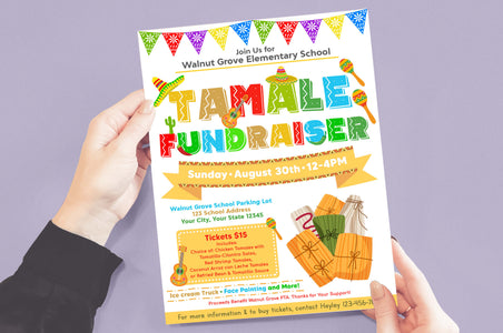 Editable Tamale Fundraiser Event Flyer Template - Posh Park