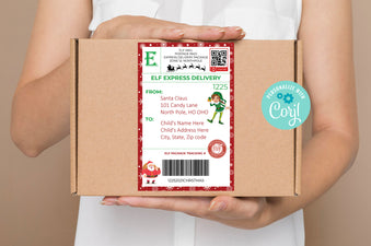 Editable Christmas Elf Gift Tags for Children - Posh Park