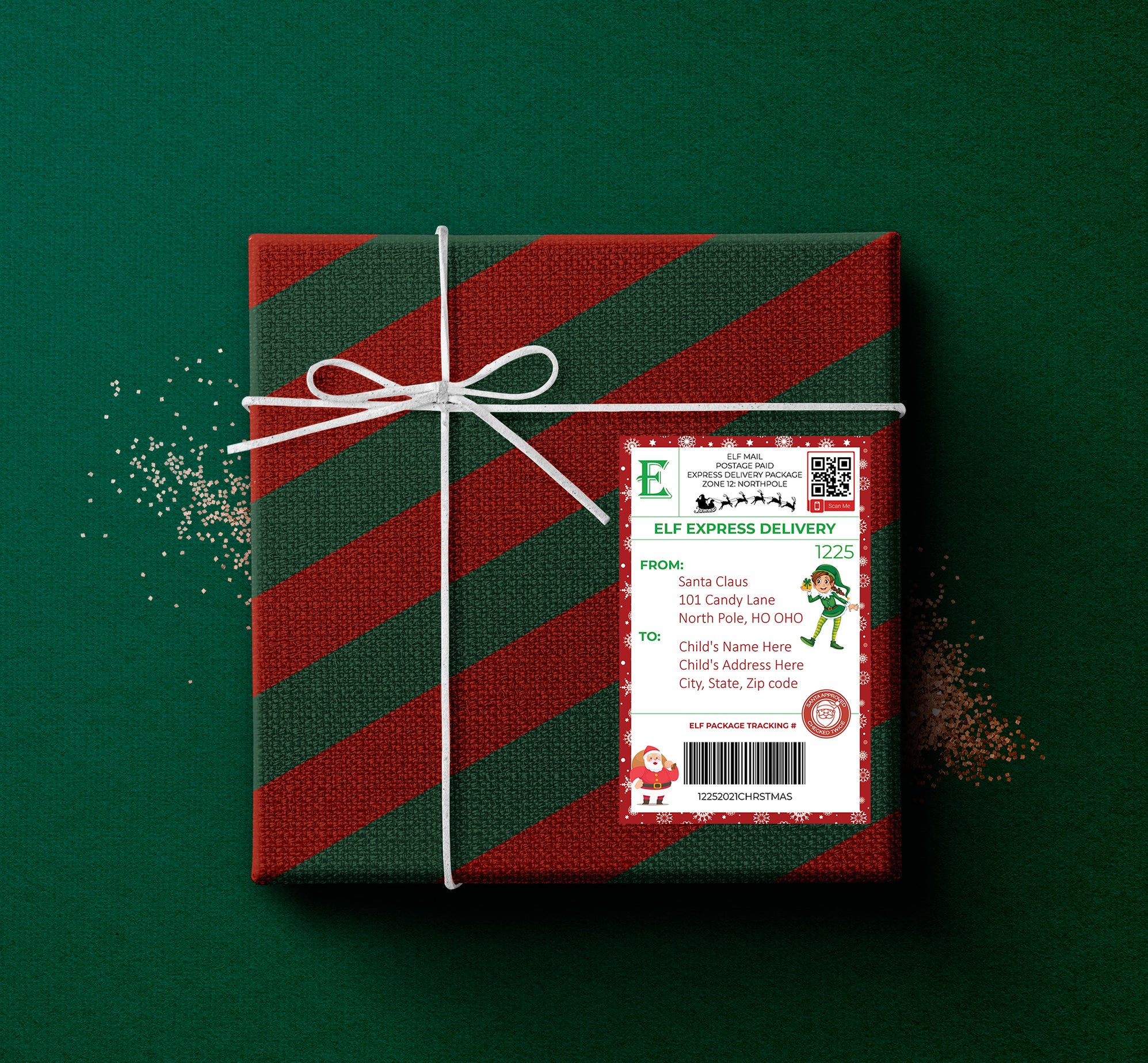 Editable Christmas Elf Gift Tags for Children - Posh Park