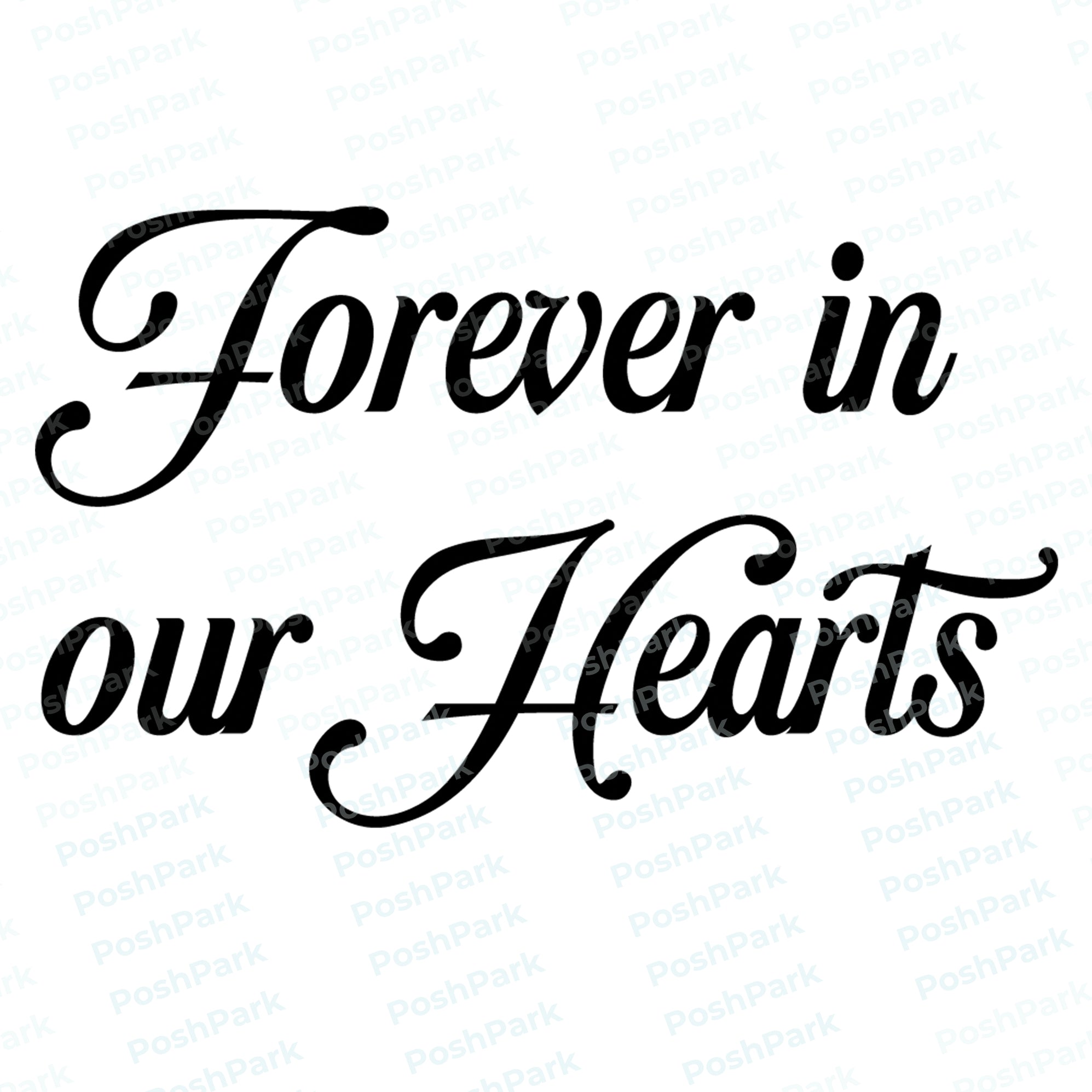 Forever In Our Hearts Funeral Program Word Art Titles Sets of 4, Trans ...