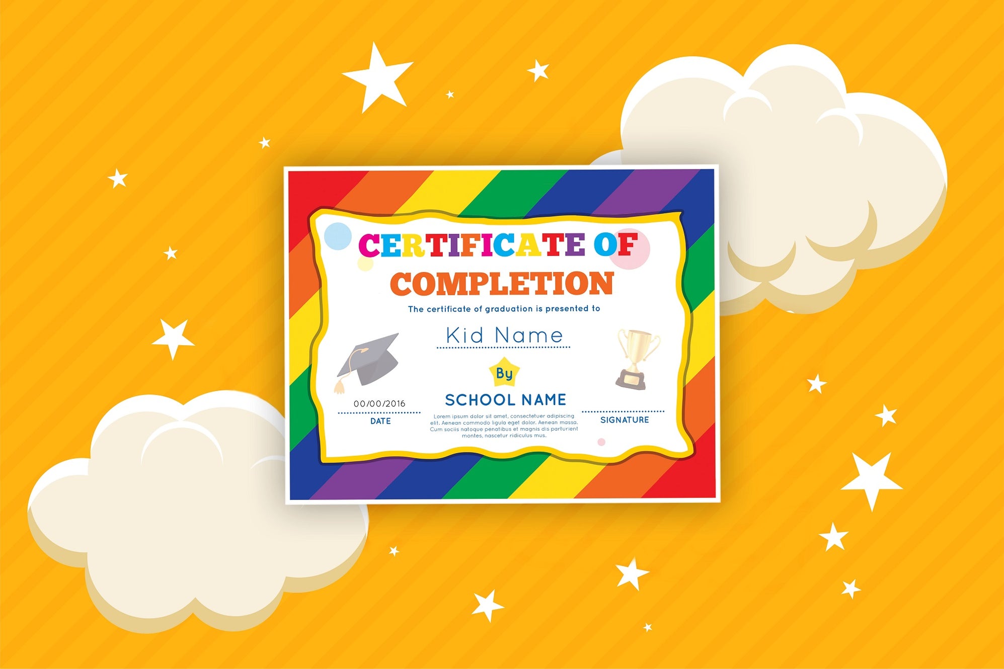 FREE Editable Certificate of Completion for Elementary - Posh Park
