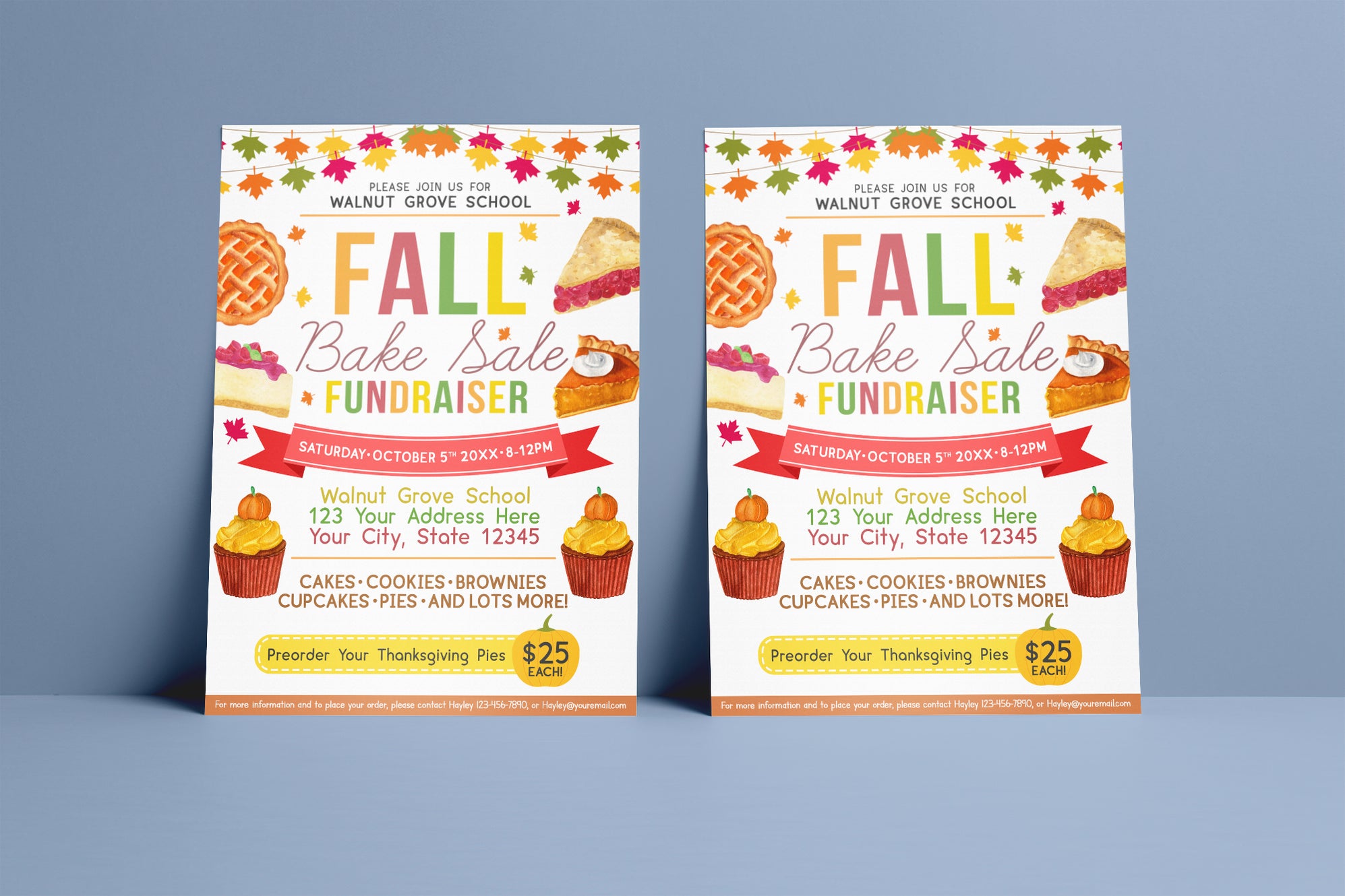Editable DIY Fall Bake Sale Flyer — Posh Park