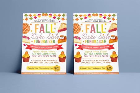 Editable DIY Fall Bake Sale Flyer — Posh Park