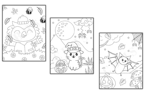 Printable Autumn Coloring Book Bundle, PDF Autumn Fall Thanksgiving Co ...