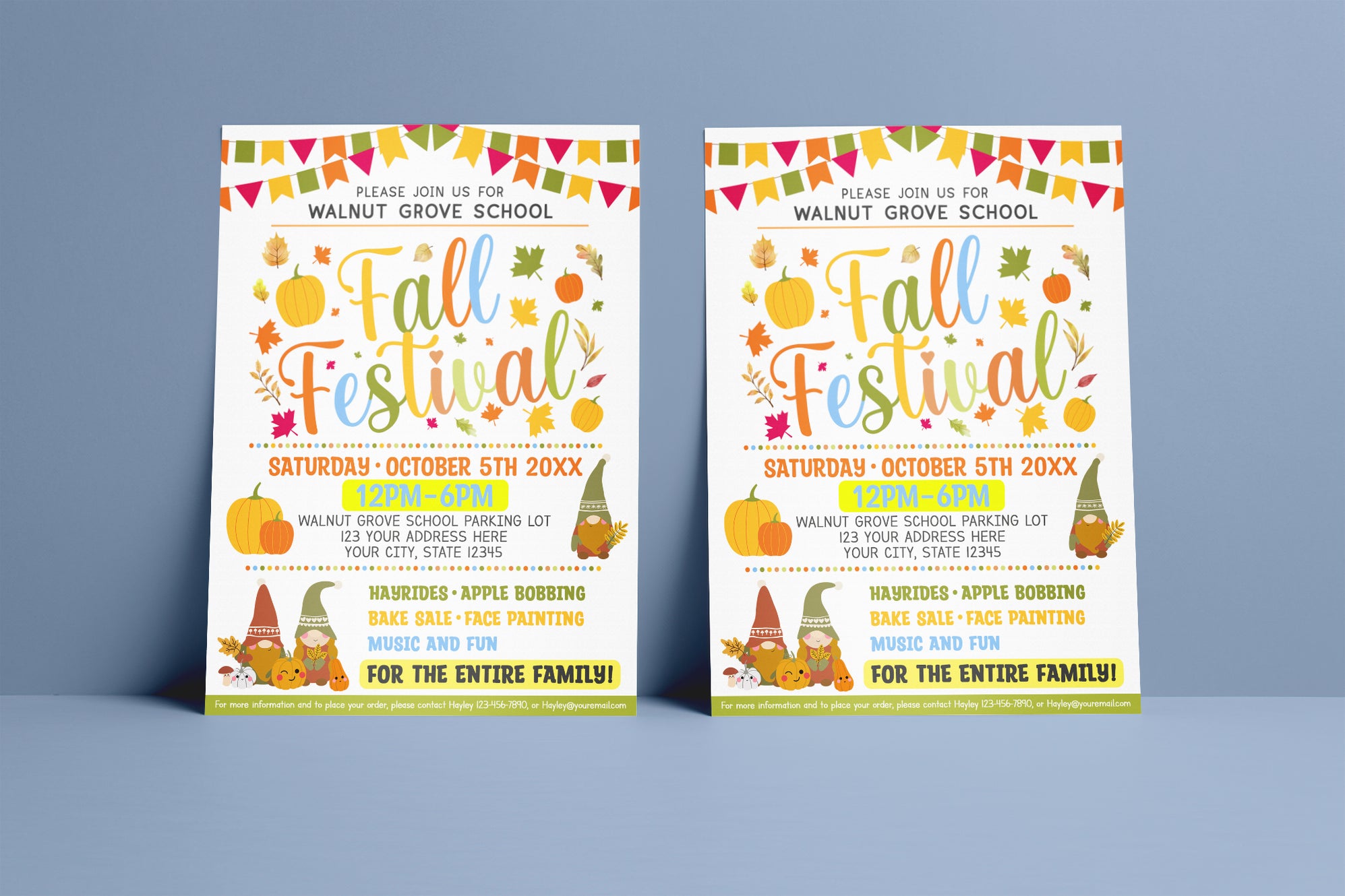 Fall Festival Flyer, Editable School Event Flyer, Church School Commun ...