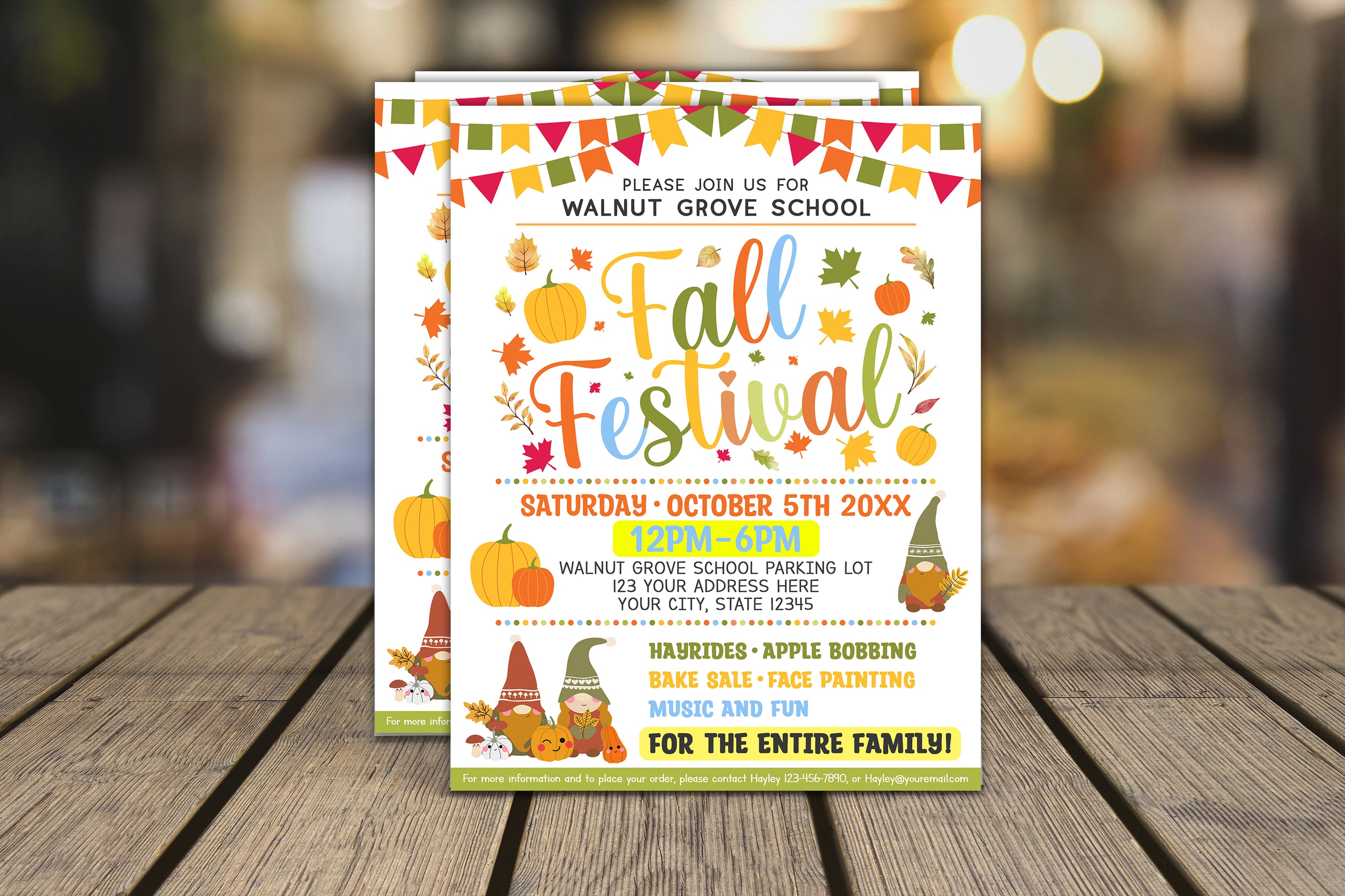 Fall Festival Flyer, Editable School Event Flyer, Church School Commun ...