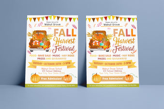 Fall Harvest Festival Flyer, Editable Fall Harvest Invite Flyer, Fall ...