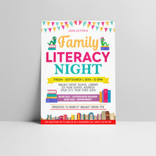 DIY Editable Family Literacy Night Flyer Template — Posh Park