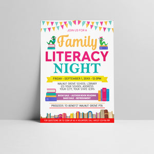DIY Editable Family Literacy Night Flyer Template — Posh Park
