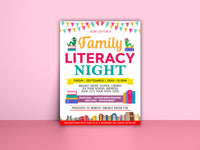 DIY Editable Family Literacy Night Flyer Template — Posh Park