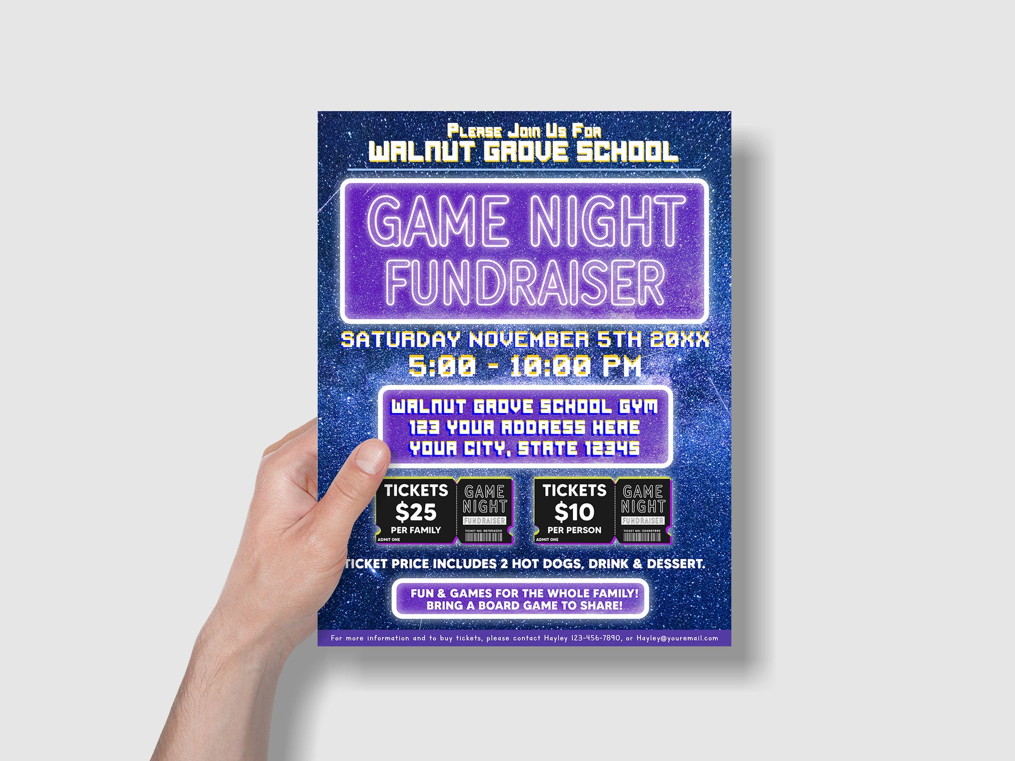 Shop Game Night Arcade Invite Template - Posh Park