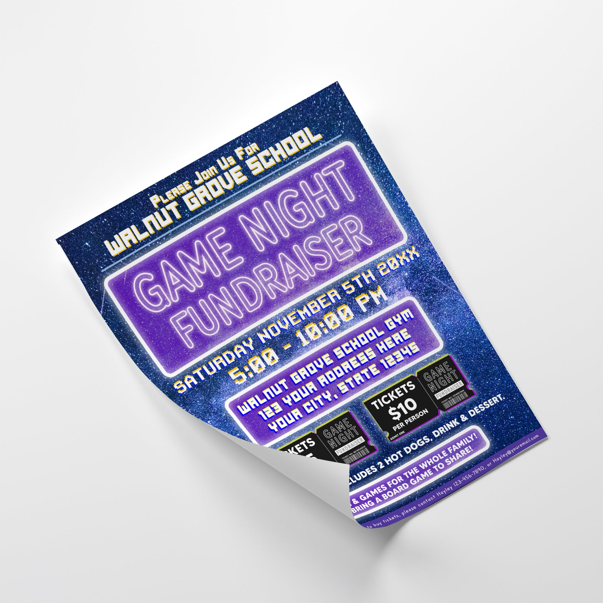 Shop Game Night Arcade Invite Template - Posh Park