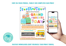 Grandparents Day Invite Template, DIY Family School Printable Invite ...