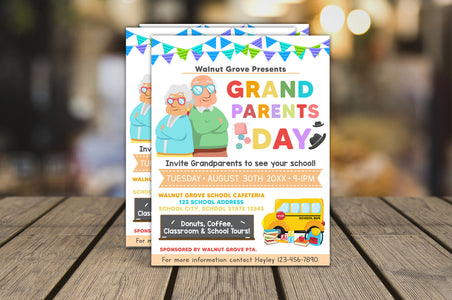 Grandparents Day Invite Template, DIY Family School Printable Invite ...