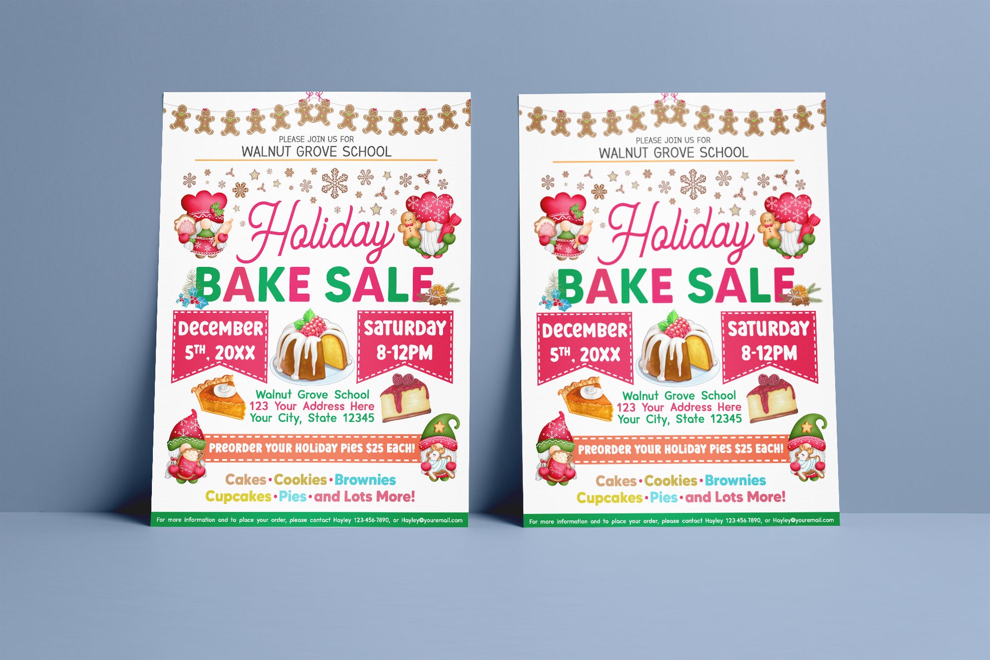 DIY Editable Holiday Sale Flyer Template, School Family Fundraiser Eve ...