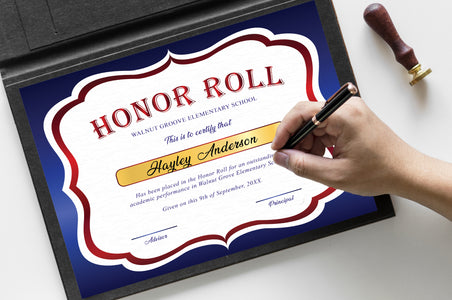 Honor Roll School Award Certificate Template — Posh Park
