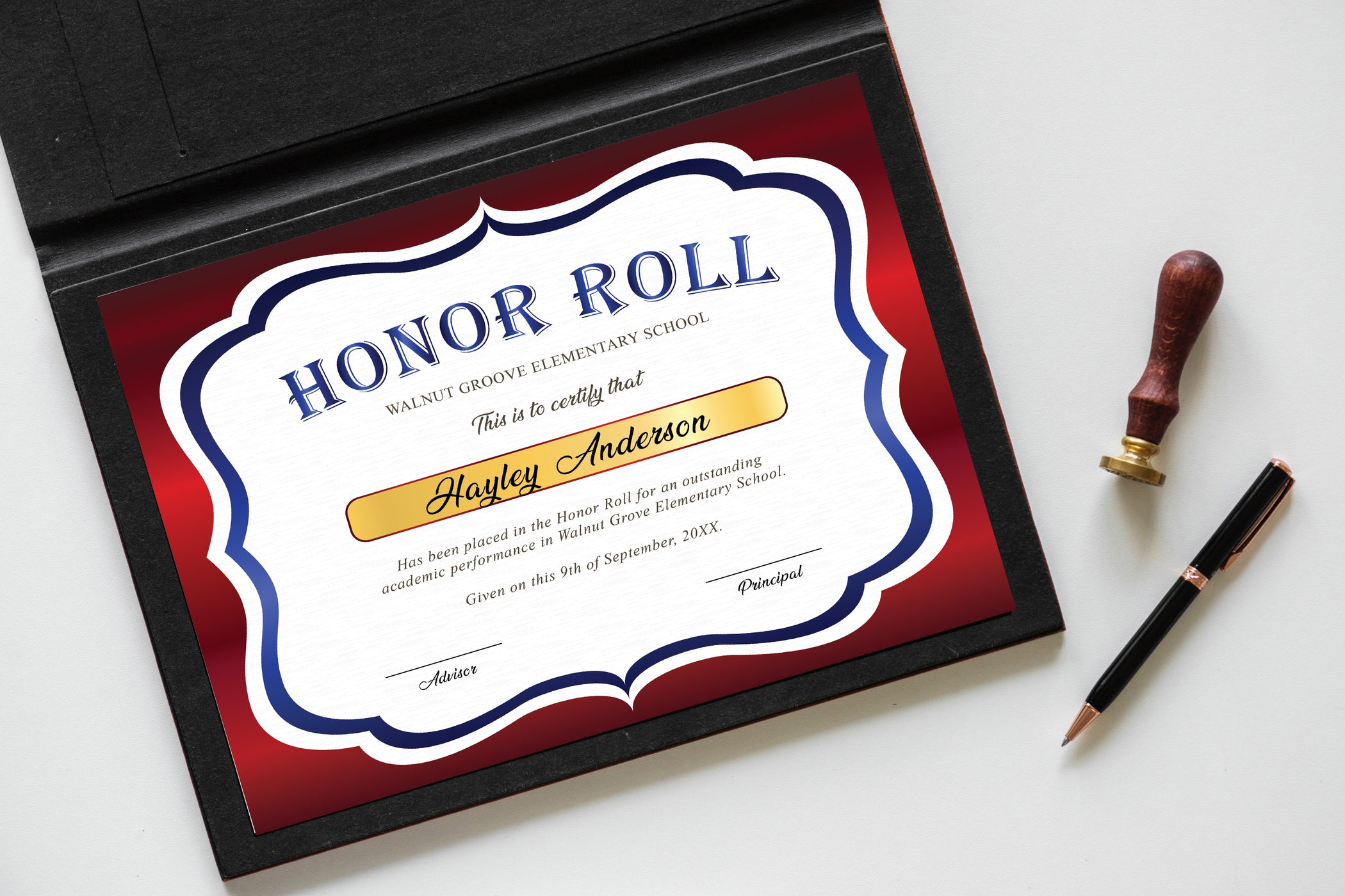 DIY Editable Honor Roll Award Certificate Set of 4 Bundle, Custom Stud ...