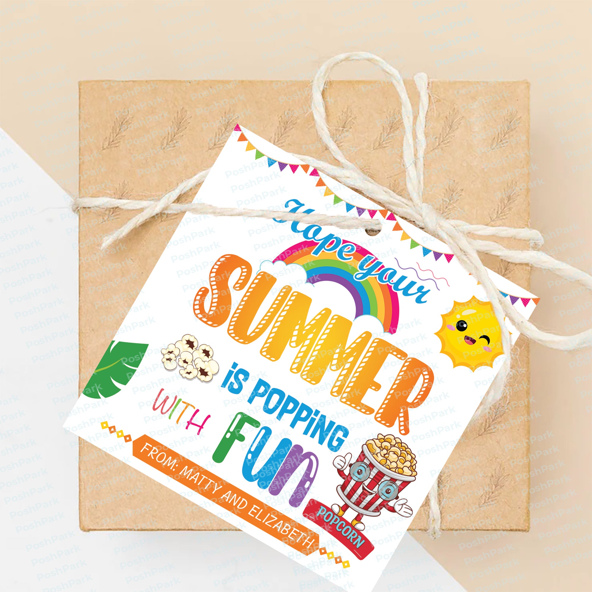 Editable Hope Your Summer is Popping with Fun Gift Tags, Summer Gift T ...