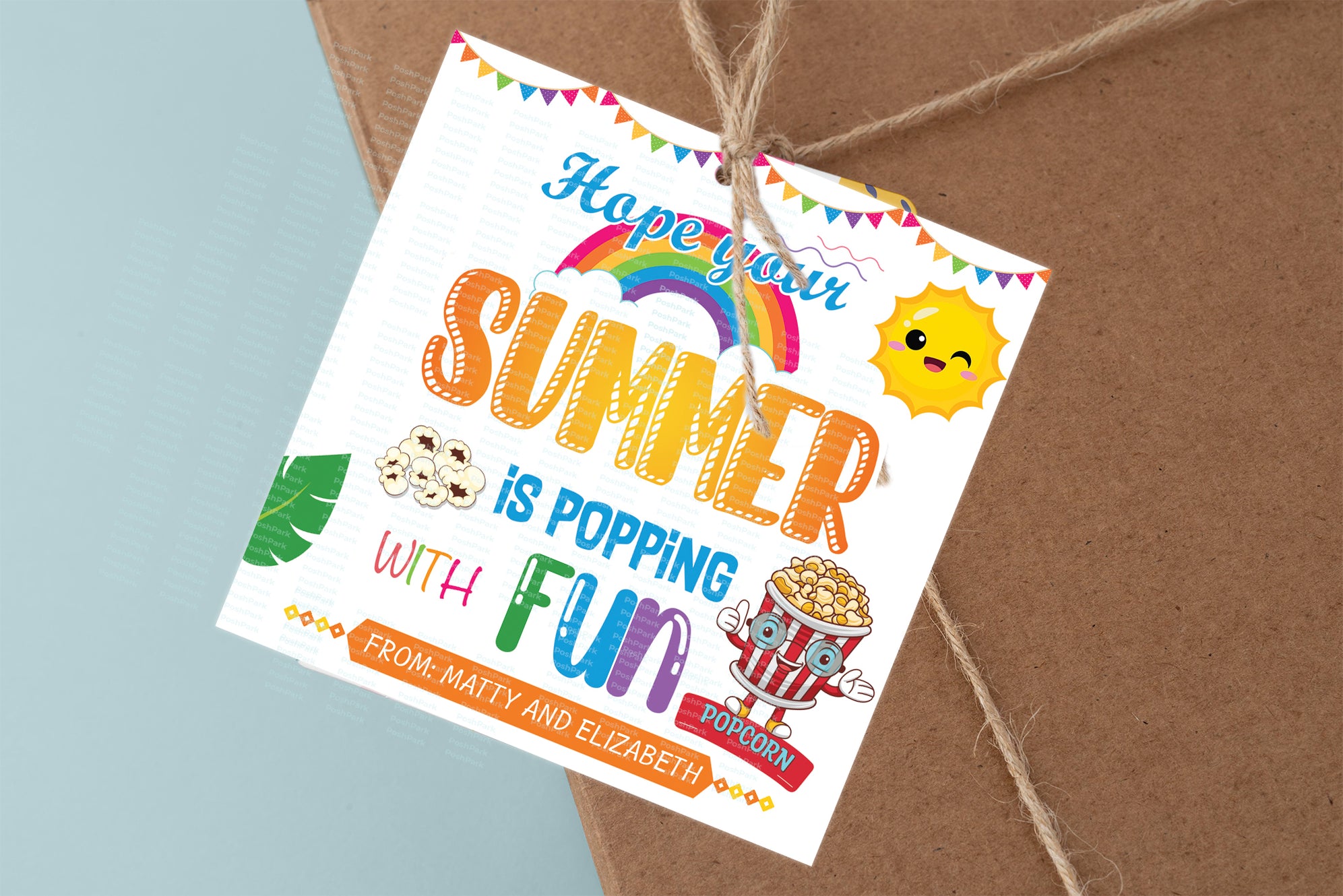 Editable Hope Your Summer is Popping with Fun Gift Tags, Summer Gift T ...
