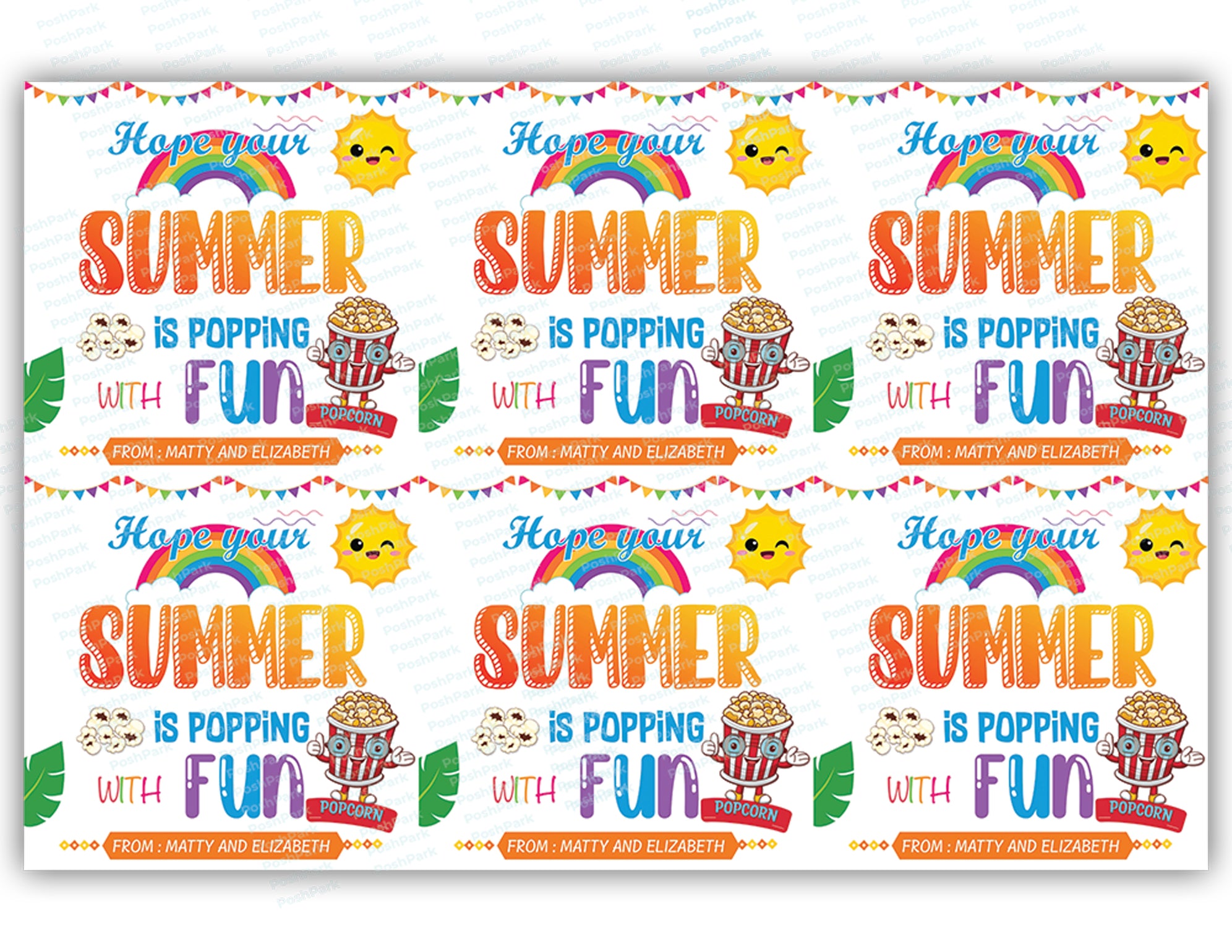 Editable Hope Your Summer is Popping with Fun Gift Tags, Summer Gift T ...
