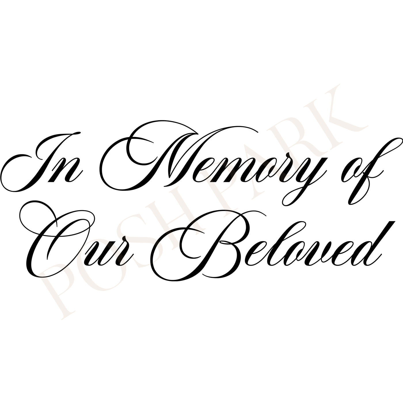 Set of 4 In Memory of Our Beloved Funeral Program Header | Transparent ...