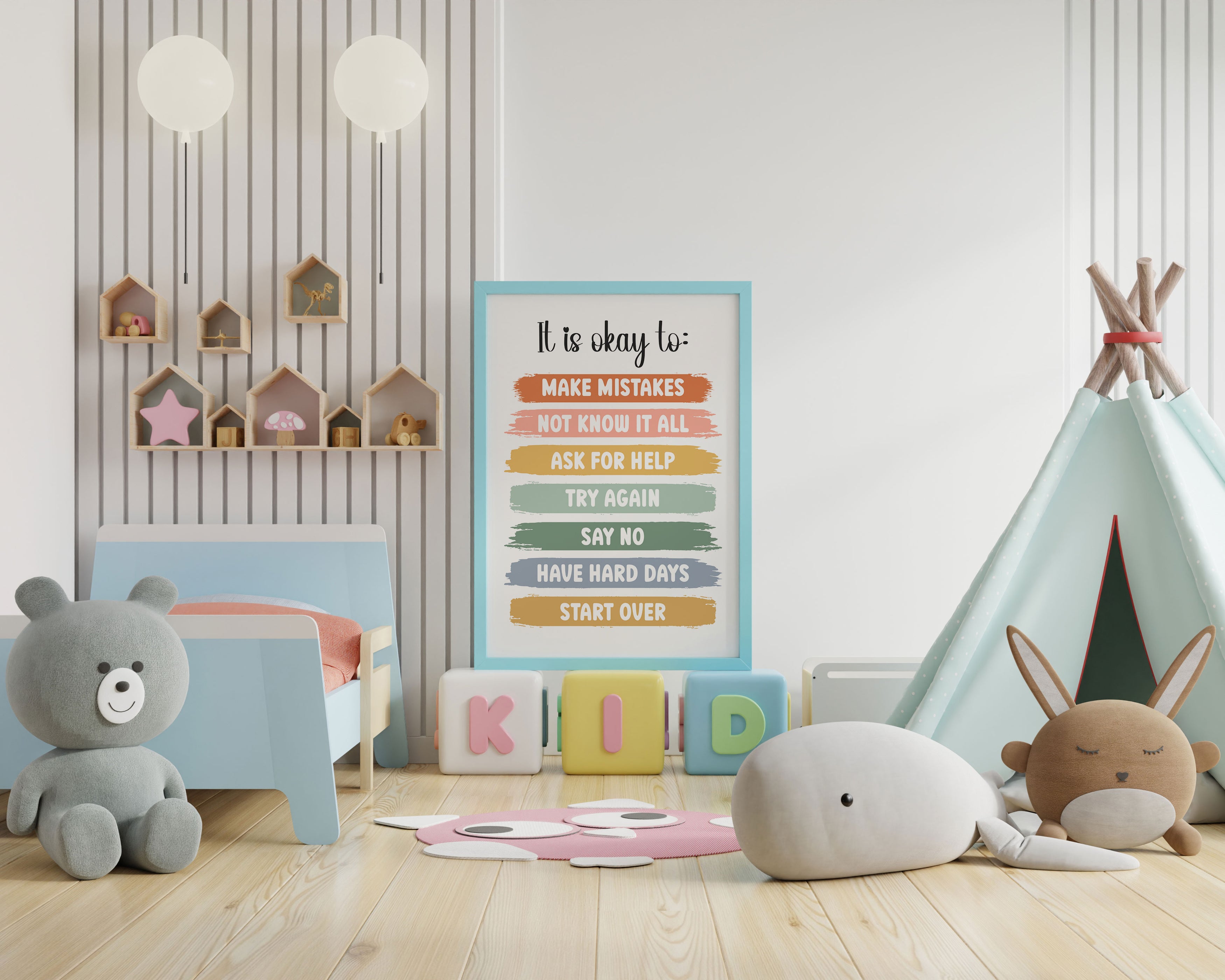 Printable It Is Okay Poster, PDF Classroom Quotes, Be Yourself Classro ...