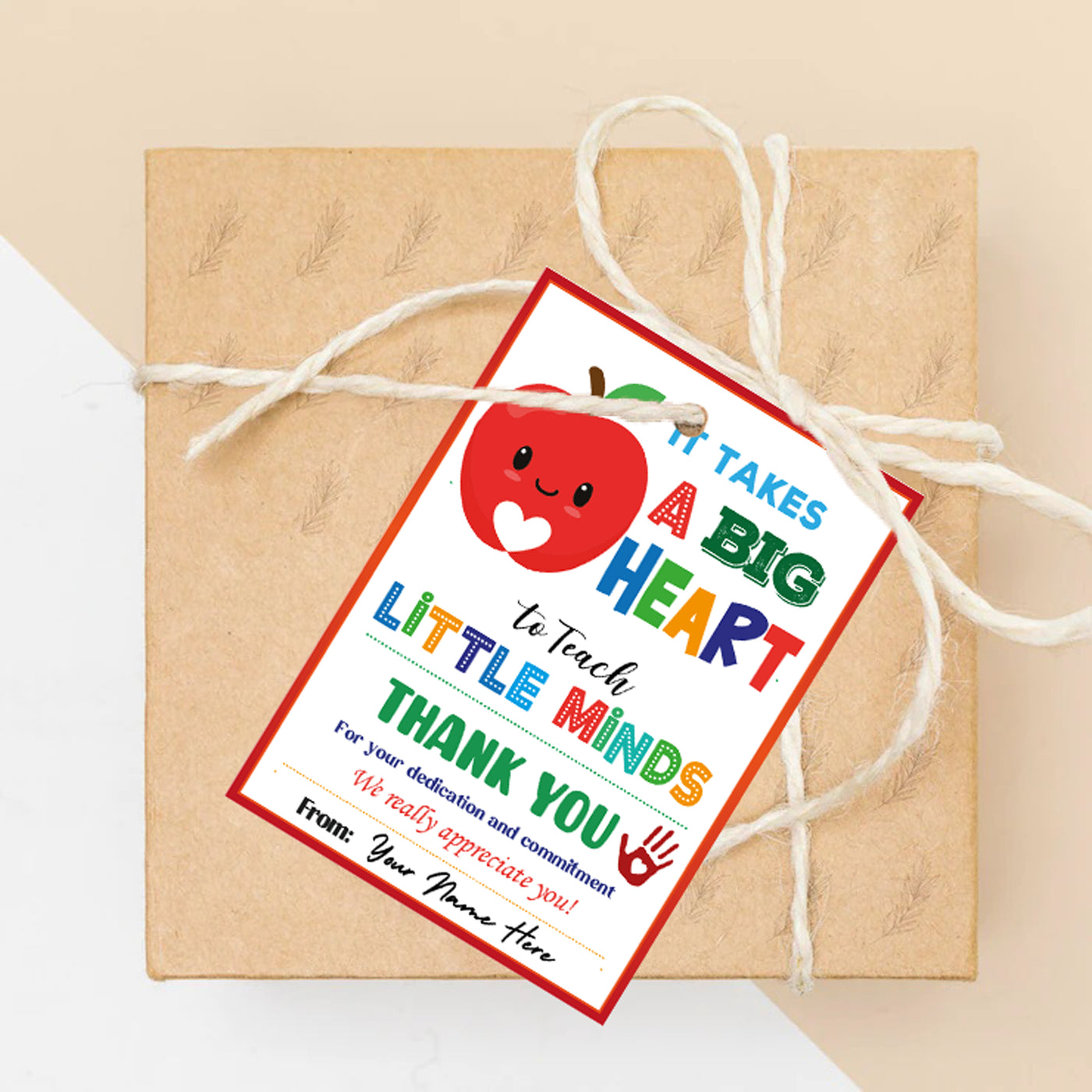 Editable It Takes A Big Heart To Teach Little Minds Teacher Thank You ...