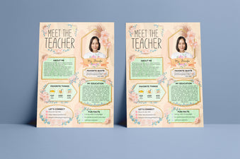 Meet The Teacher Boho Template, Editable Back To School Teacher Newsle ...